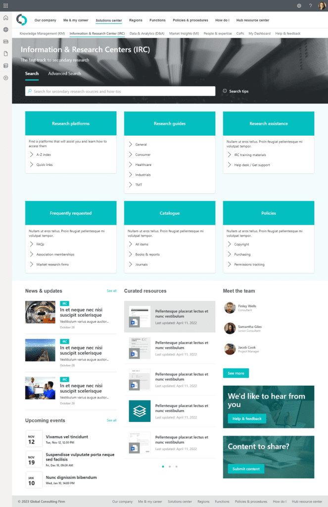 SharePoint knowledge management: 8 best practice examples - Content Formula
